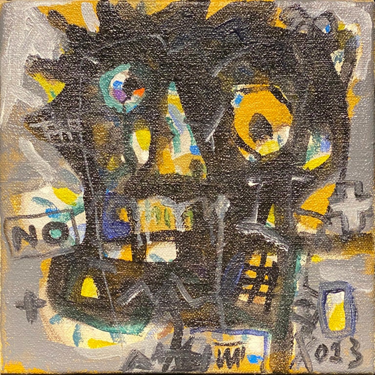 Nguyen Cong Cu - 'Do Not Take No For an Answer' Portrait Painting Blue ...