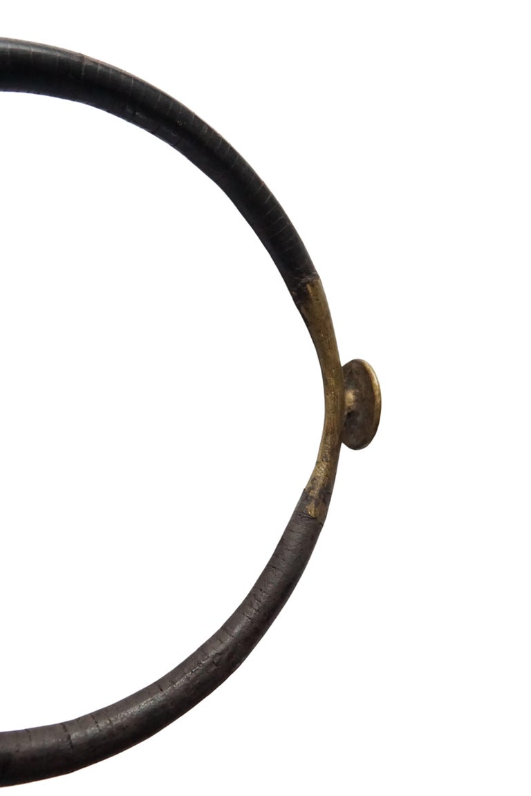 Nias 'Kalabubu' Coconut and Brass Headhunter Necklace For Sale at 1stDibs