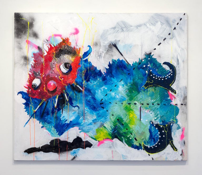 Nic Mathis - Nic Mathis, Untitled (Reclining), large monster acrylic ...
