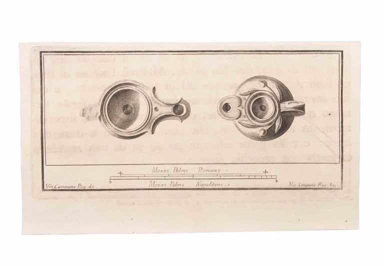 Niccolò Cesarano - Oil Lamp - Etching by Niccolò Cesarano - 18th ...