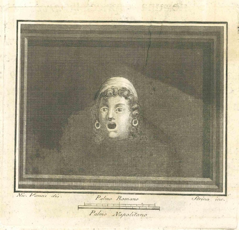 Niccolò Vanni - Ancient Theatrical Mask - Etching - 18th Century For ...