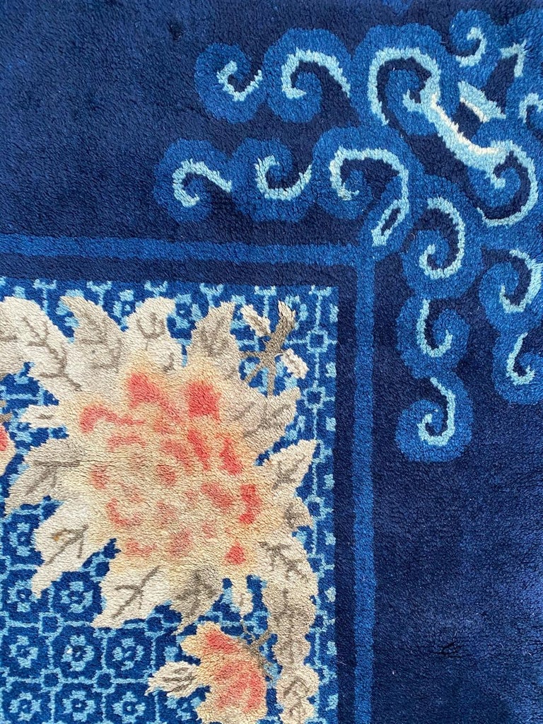 Nice Antique Floral Chinese Rug For Sale at 1stDibs