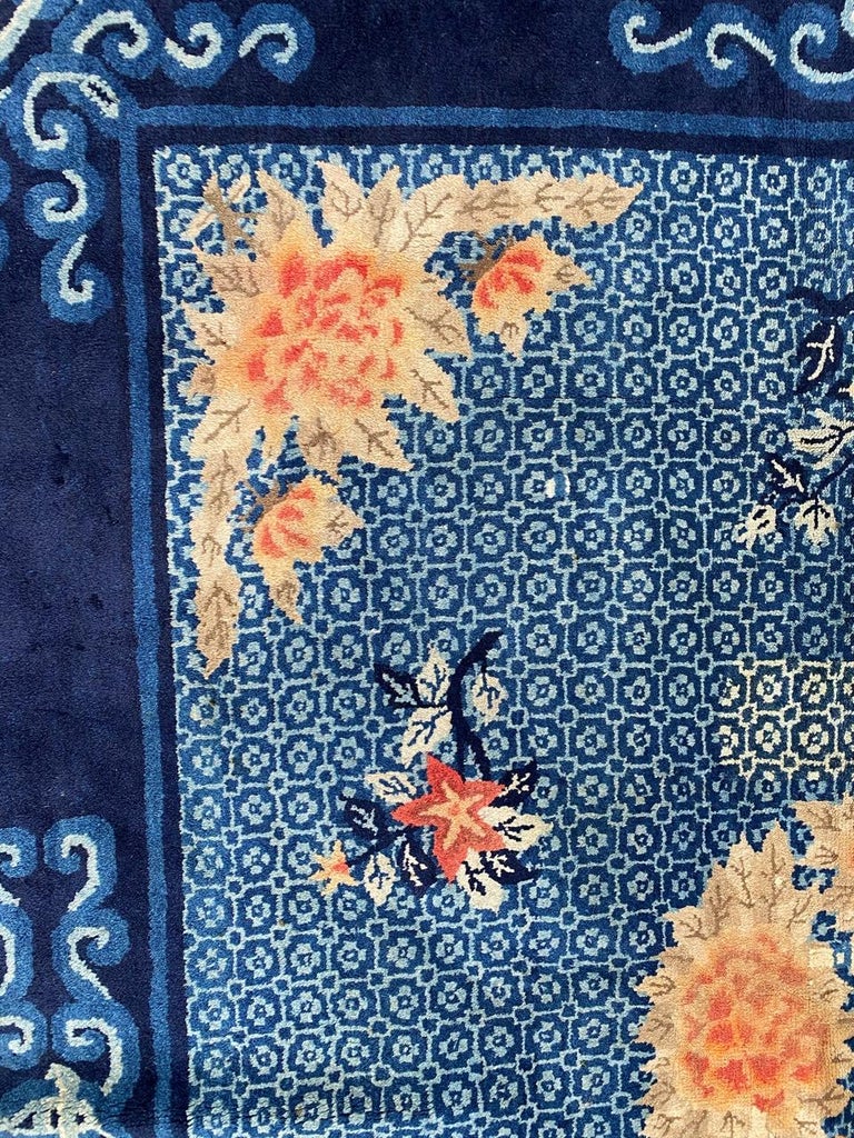 Nice Antique Floral Chinese Rug For Sale at 1stDibs