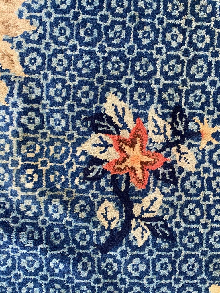 Nice Antique Floral Chinese Rug For Sale at 1stDibs