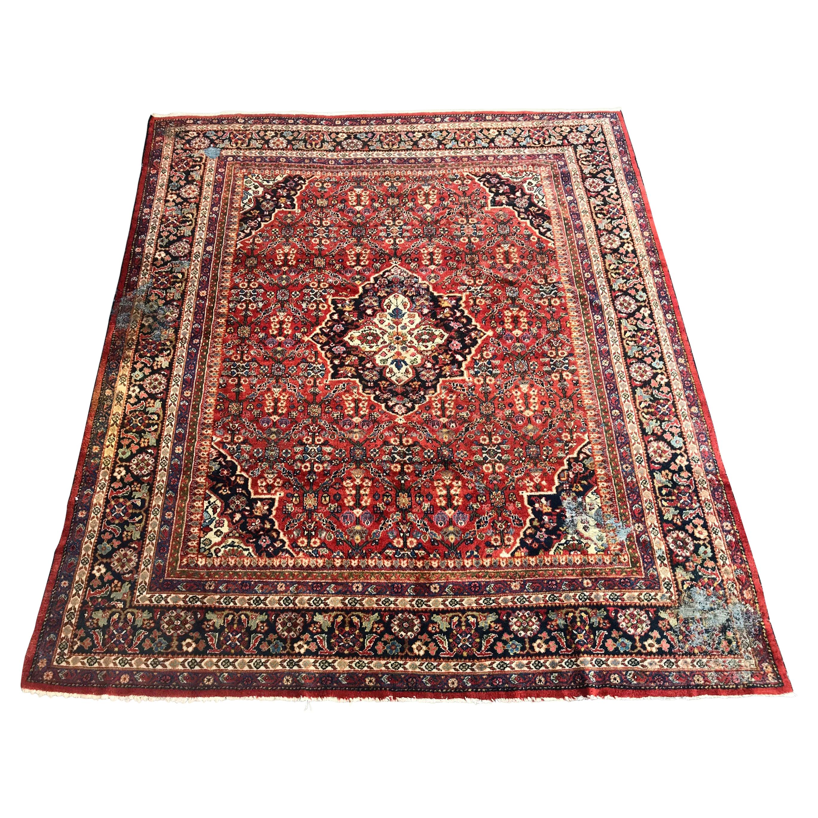 Wonderful large Antique Mahal Rug For Sale at 1stDibs