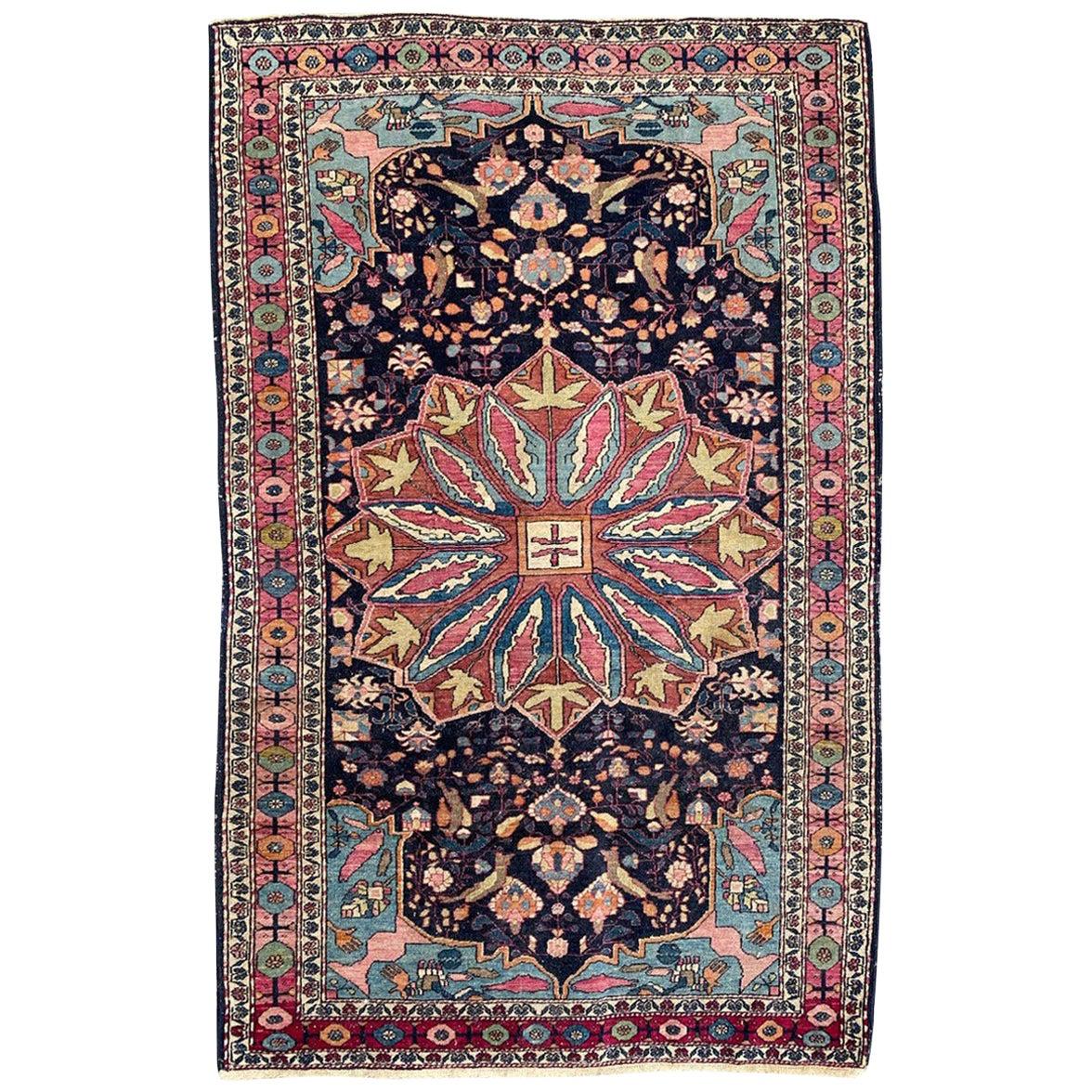 Antique Persian Yazd Rug For Sale at 1stDibs