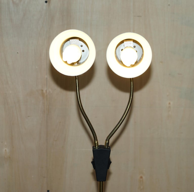 Nice Articulated and Adjustable Double Floor Standing Lamp with Twin ...