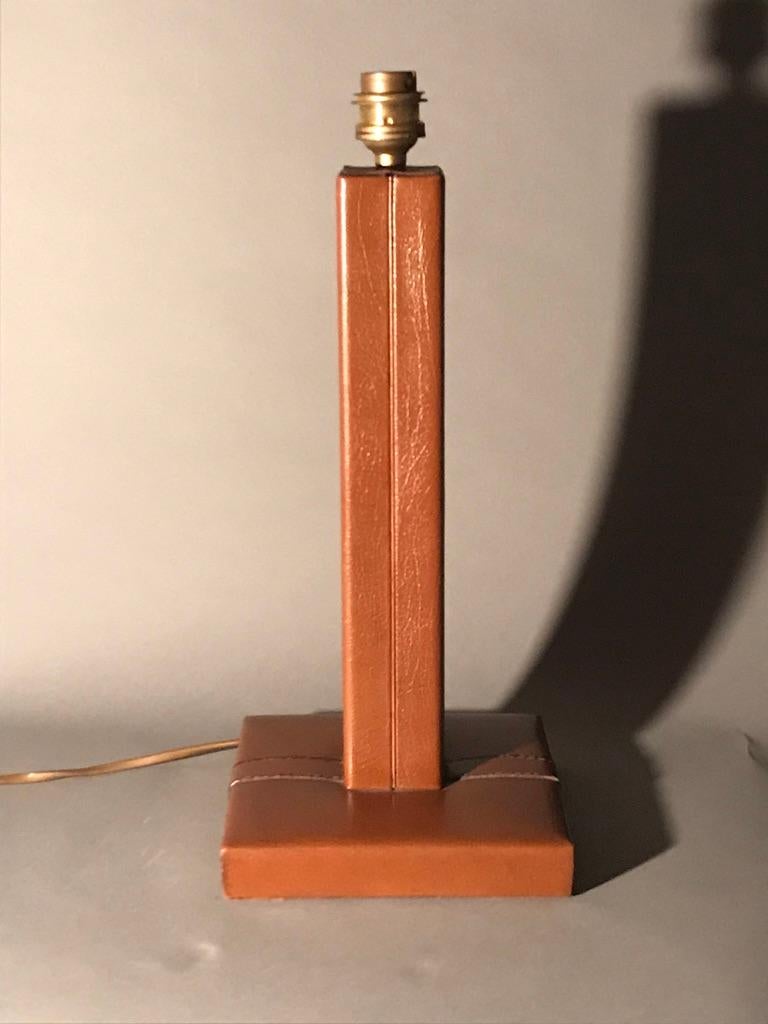 Nice Leather Covered Desk Lamp For Sale at 1stDibs