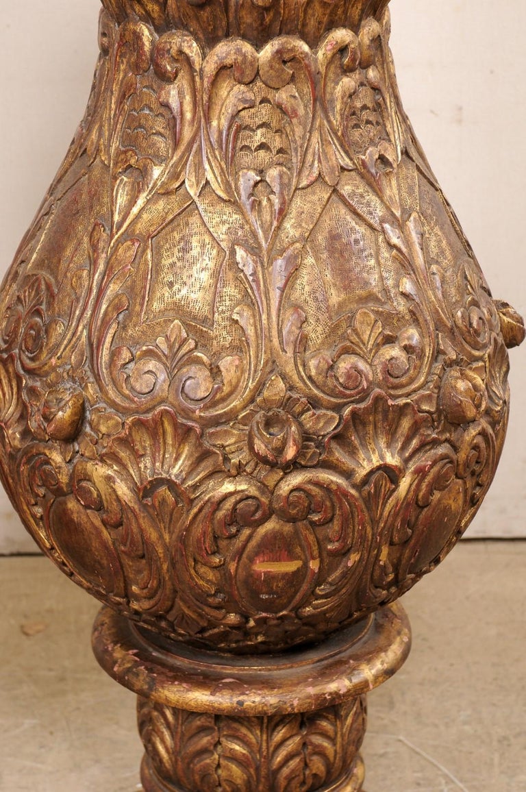 Nice Pair of French Pots à Feu Finials, 5+ Ft Tall For Sale at 1stDibs