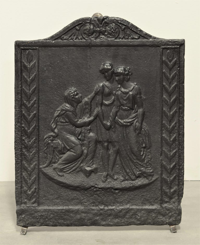 Nice Small Decorative Antique Fireback or Backsplash at 1stDibs