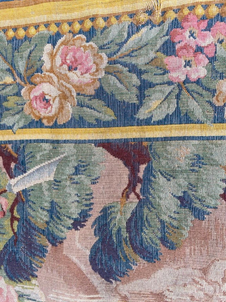 Nice Vintage Aubusson Style Tapestry For Sale at 1stDibs
