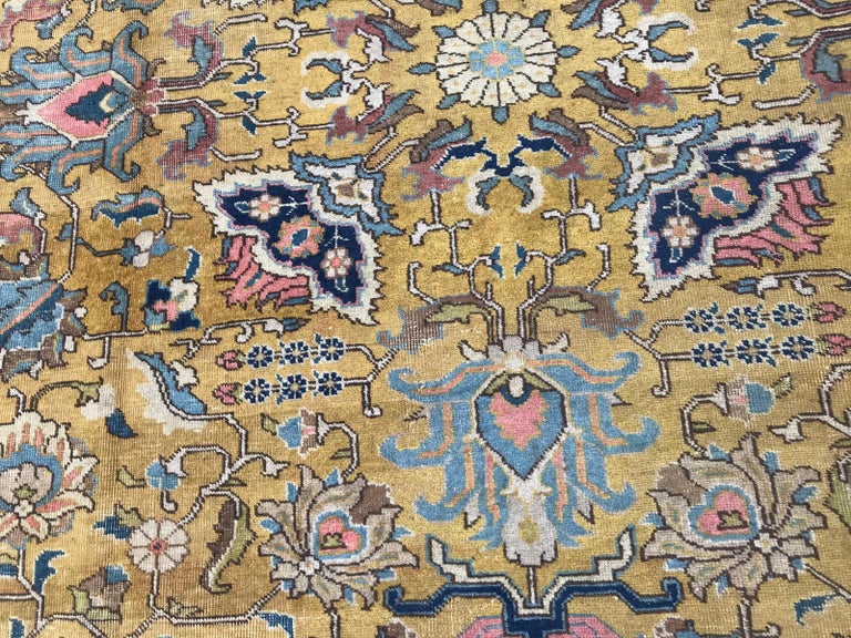 Nice Vintage Tabriz Large Rug For Sale at 1stDibs