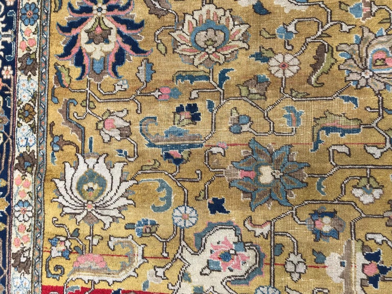 Nice Vintage Tabriz Large Rug For Sale at 1stDibs