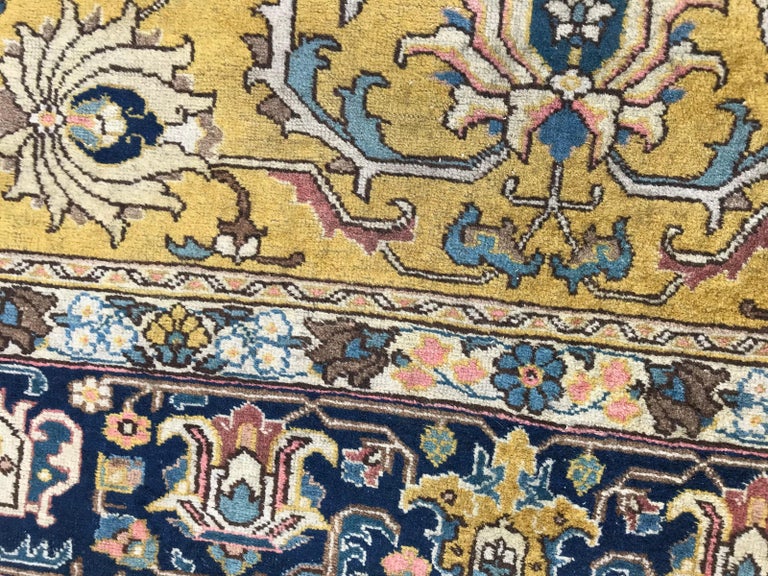 Nice Vintage Tabriz Large Rug For Sale at 1stDibs