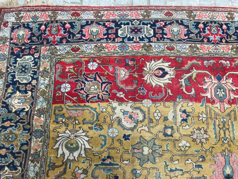 Nice Vintage Tabriz Large Rug For Sale at 1stDibs