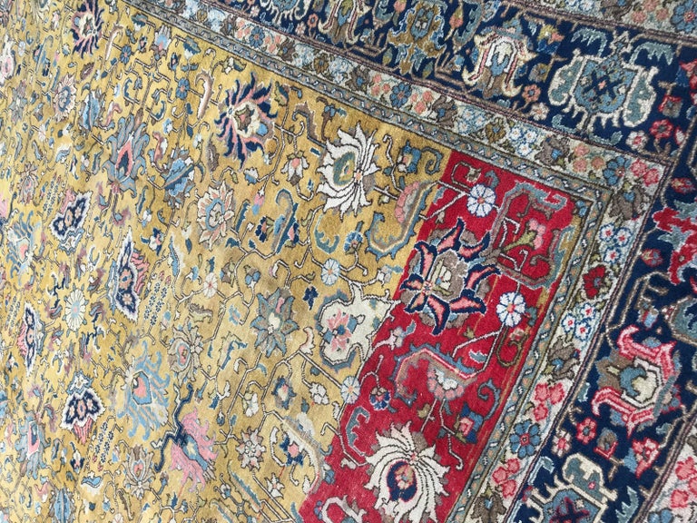 Nice Vintage Tabriz Large Rug For Sale at 1stDibs
