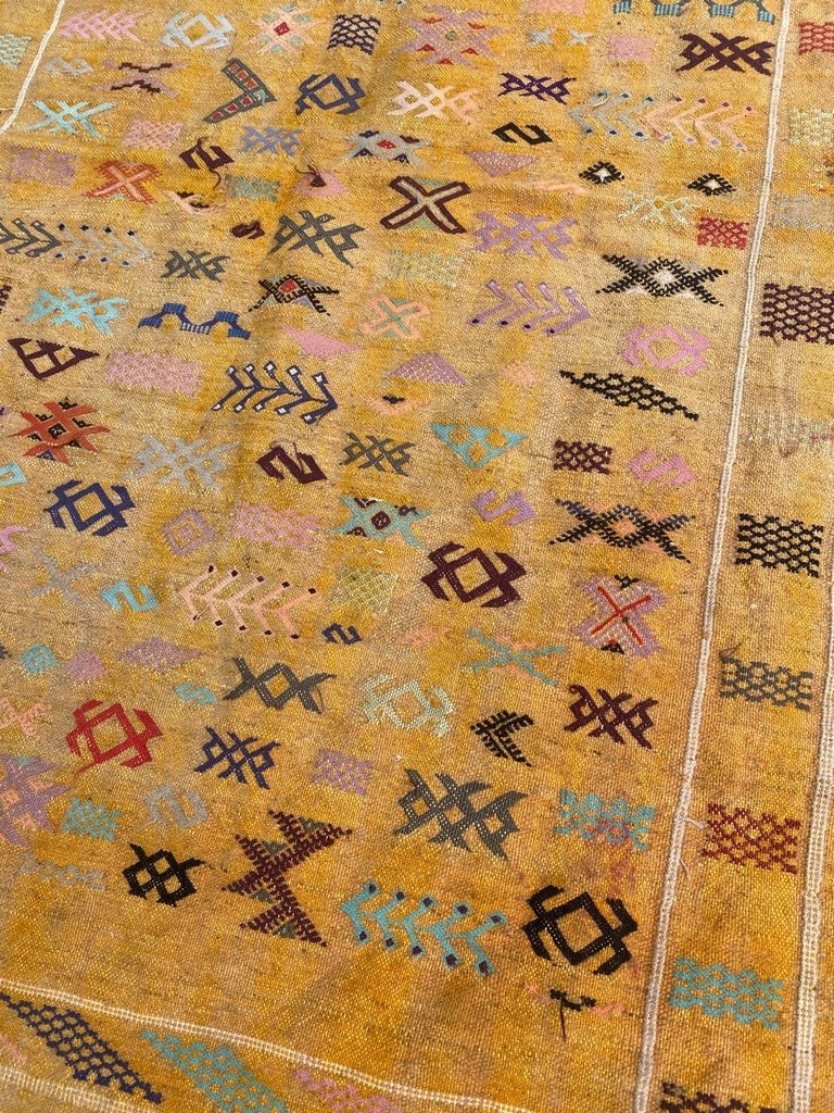 Nice Vintage Tribal Moroccan Berbere Kilim at 1stDibs