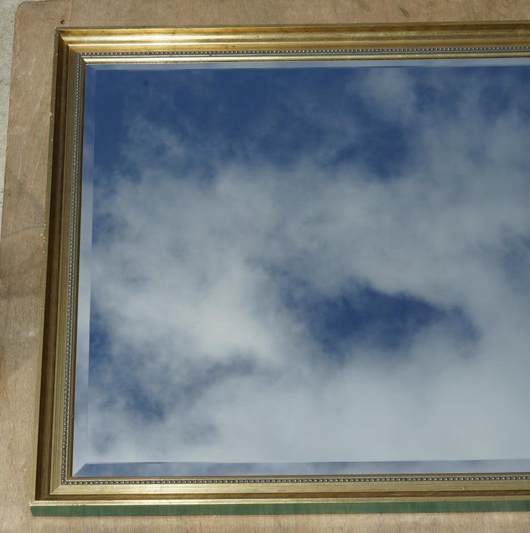 Nice Wall Mirror with Pine Giltwood Frame and Bevelled Edge Glass Plate ...