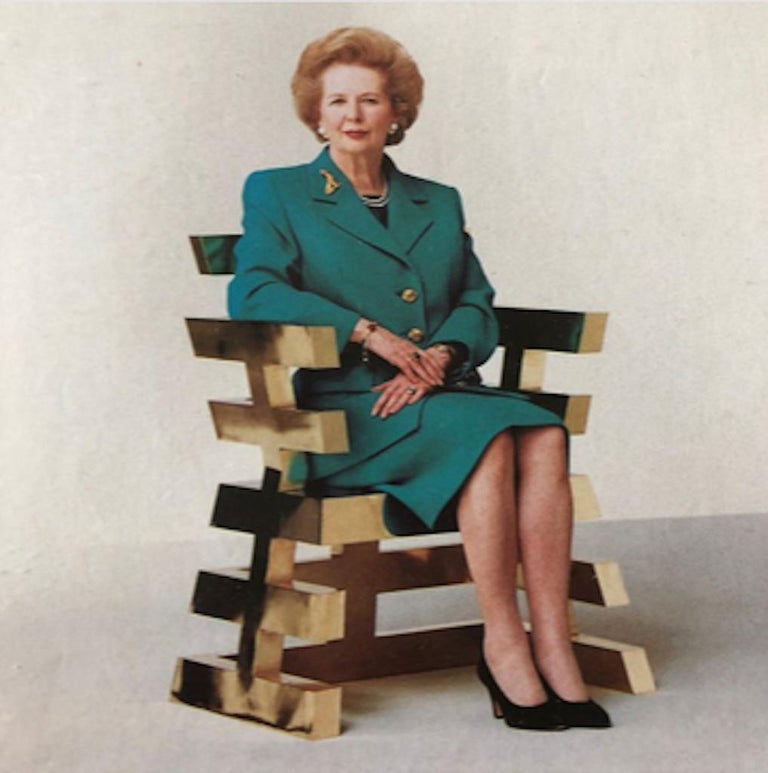 Nicholas Alvis Vega’s iconic brass Aztec chair 1986 For Sale at 1stDibs