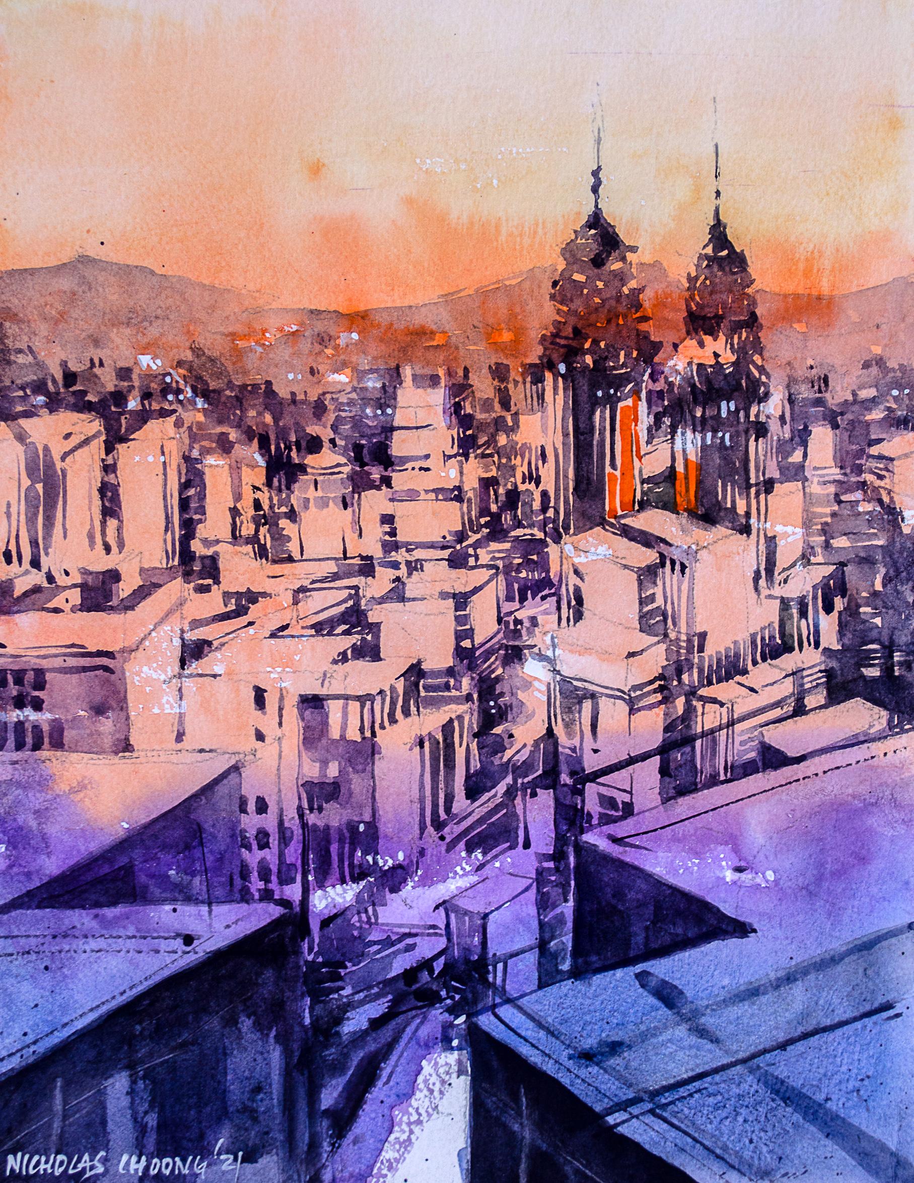 James McCray - Calistoga Palisades Abstract Landscape at 1stDibs