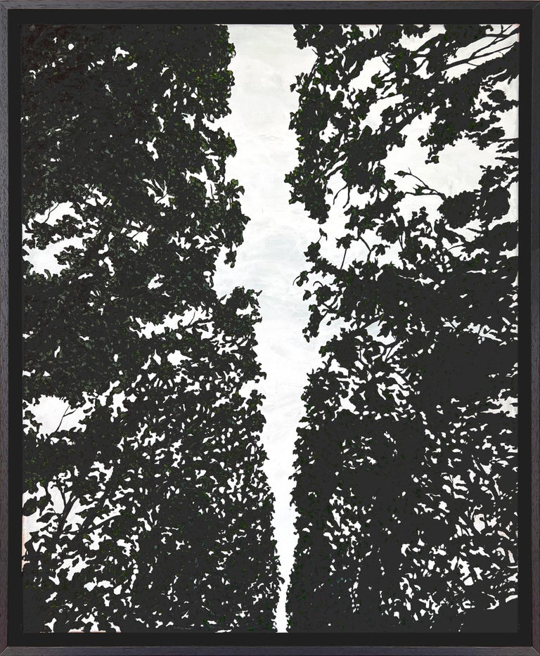 Abstract Tree Painting Black And White