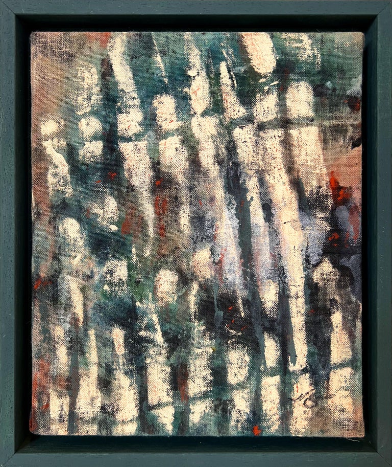 Nicholas Evans - "Villa of Diomedes" (abstract, blue-green striped ...