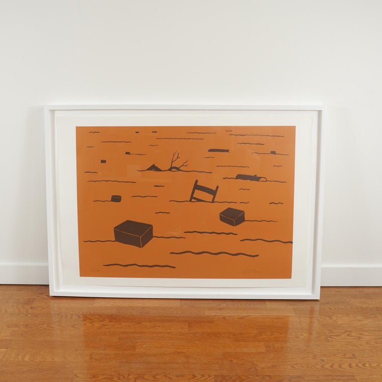 Nicholas Monro, "The Flood" Signed Screen Print For Sale at 1stDibs