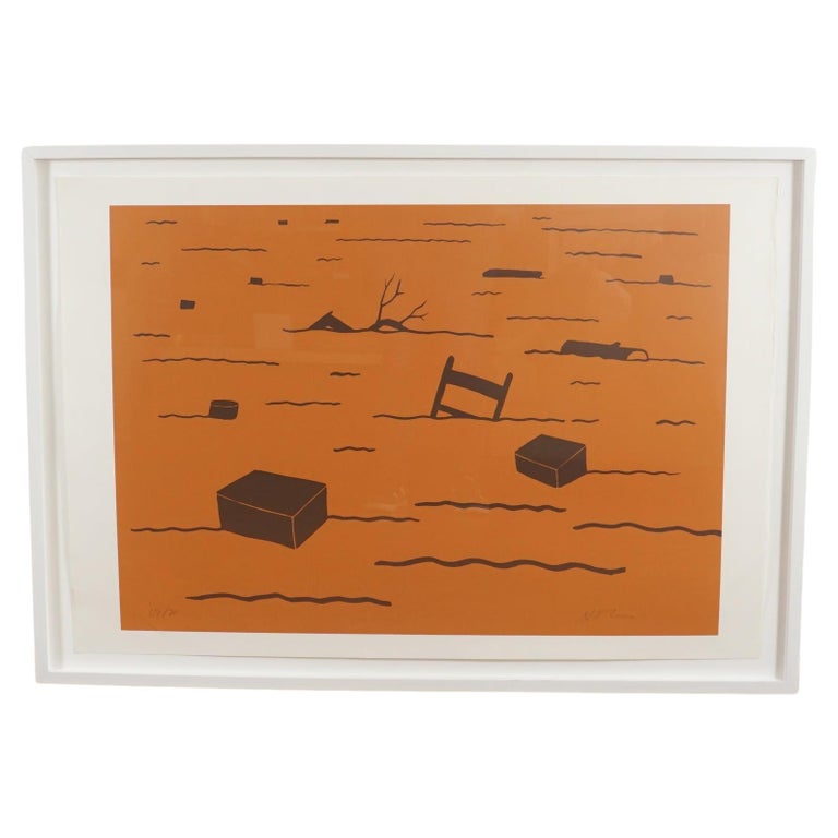 Nicholas Monro, "The Flood" Signed Screen Print For Sale at 1stDibs