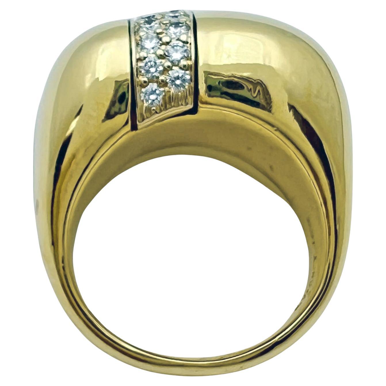 Nicholas Varney 18k Yellow Gold Cocholong Diamond Plaid Ring For Sale ...