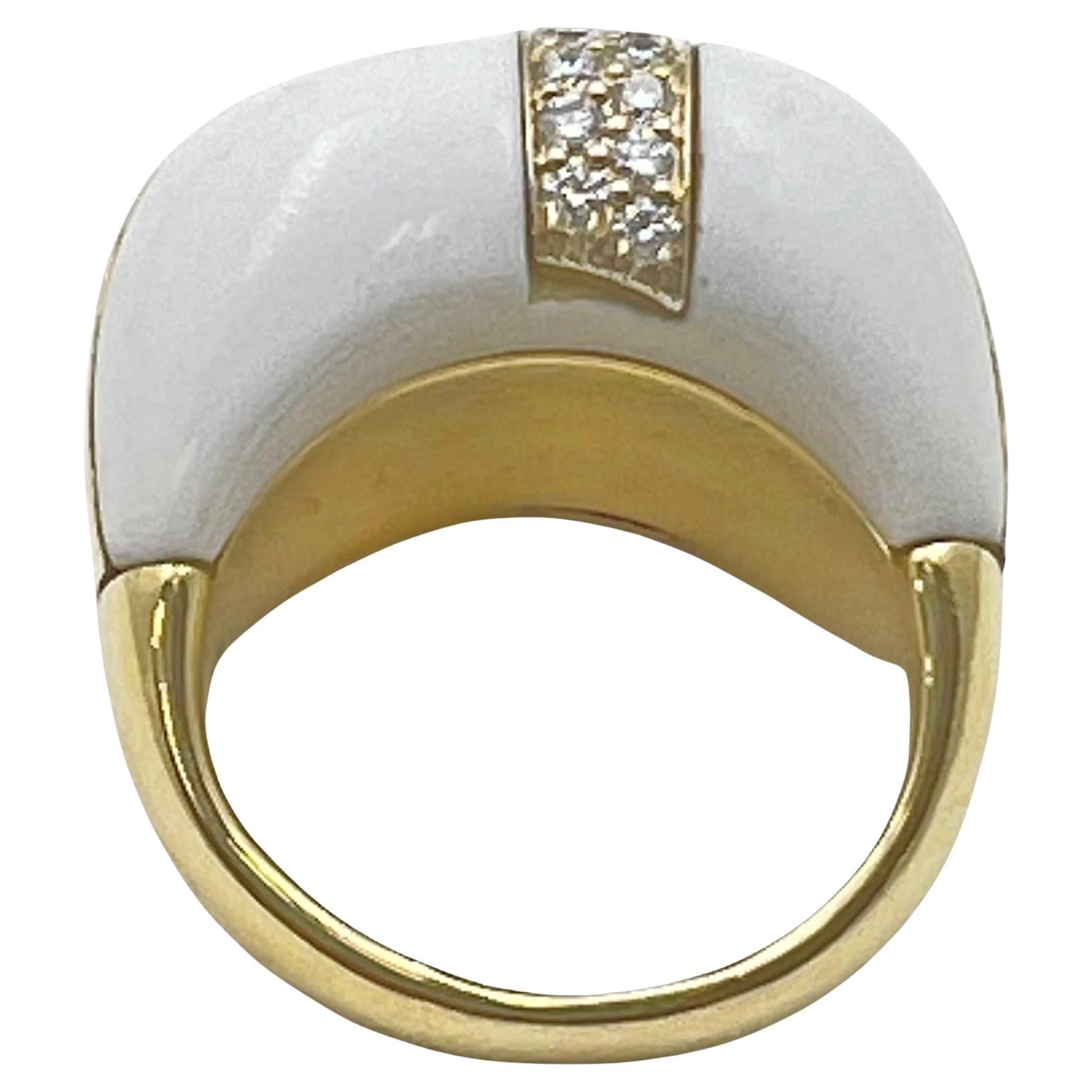 Nicholas Varney 18k Yellow Gold Cocholong Diamond Plaid Ring For Sale ...