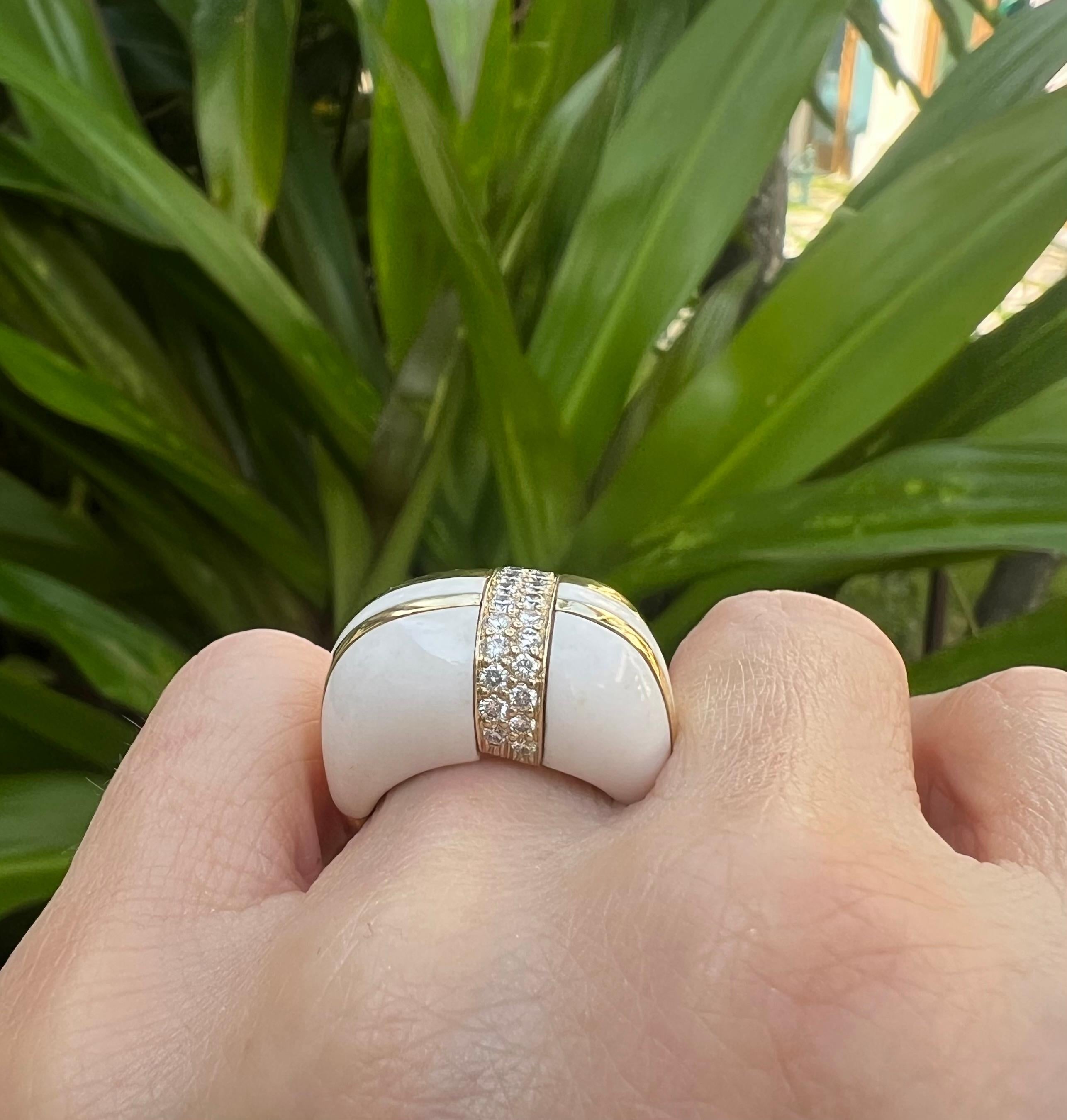 Nicholas Varney 18k Yellow Gold Cocholong Diamond Plaid Ring For Sale ...