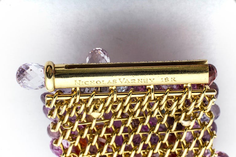 Nicholas Varney Multicolored Sapphire Gold Bracelet at 1stDibs