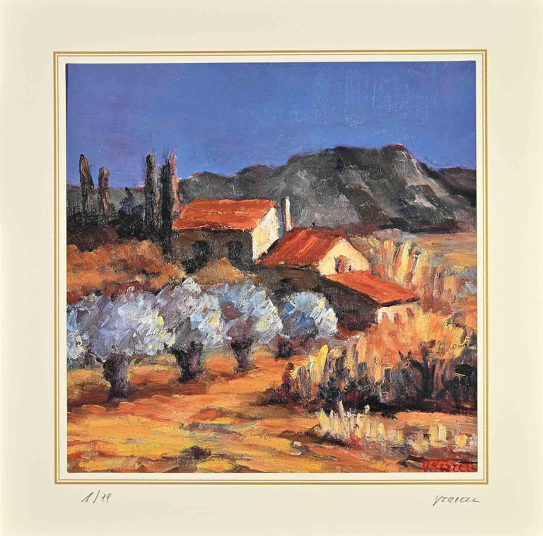 Landscape - Lithograph attr. to Nicholas Verrall - Late 20th Century ...