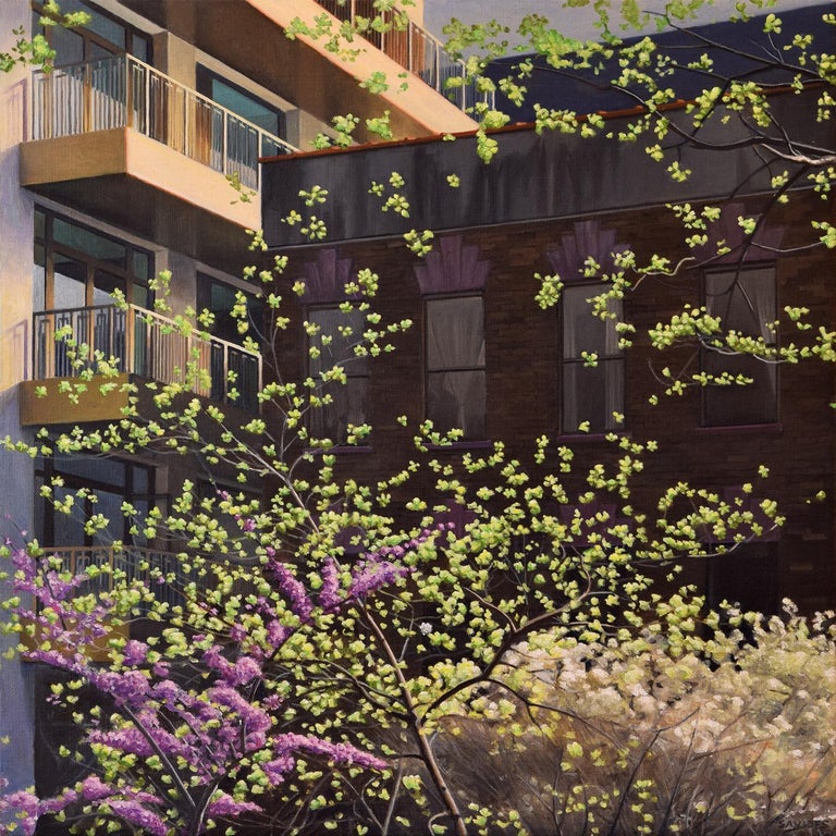 Nick Savides - High Line a Emerging Spring, Oil Painting For Sale at ...