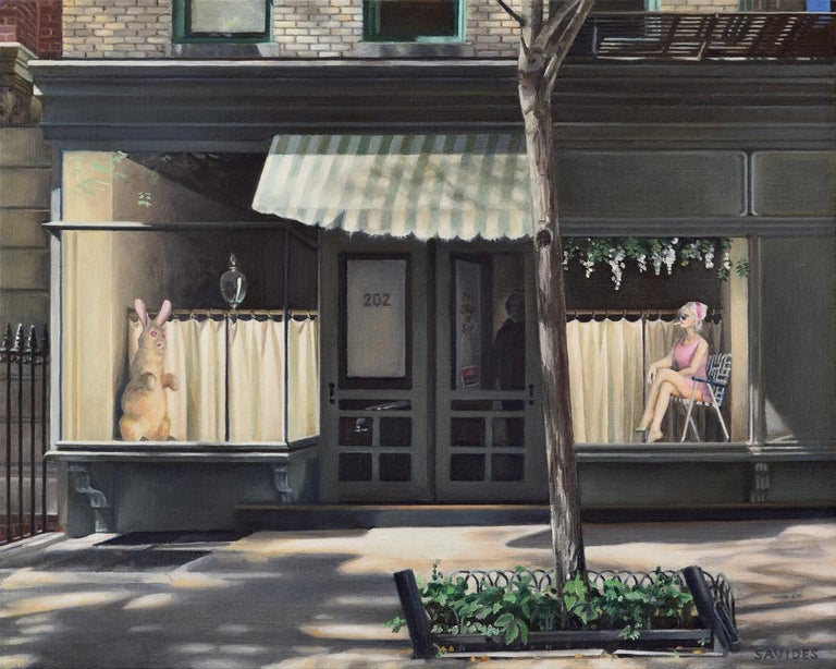 Nick Savides - On Waverly Place, Oil Painting For Sale at 1stDibs