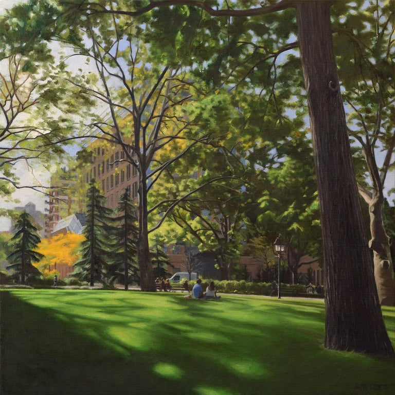 Nick Savides - Washington Square Park â€“ October Afternoon, Oil ...