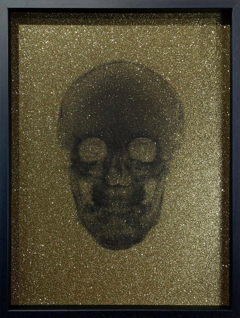 Nick Veasey - Crystal Skull (Black on gold) For Sale at 1stDibs