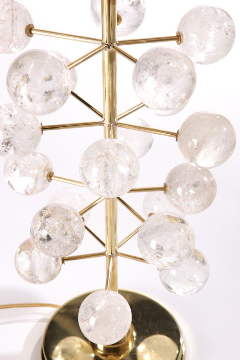Rock Crystal Orb Tree Lamps with Nickel Bases For Sale at 1stDibs