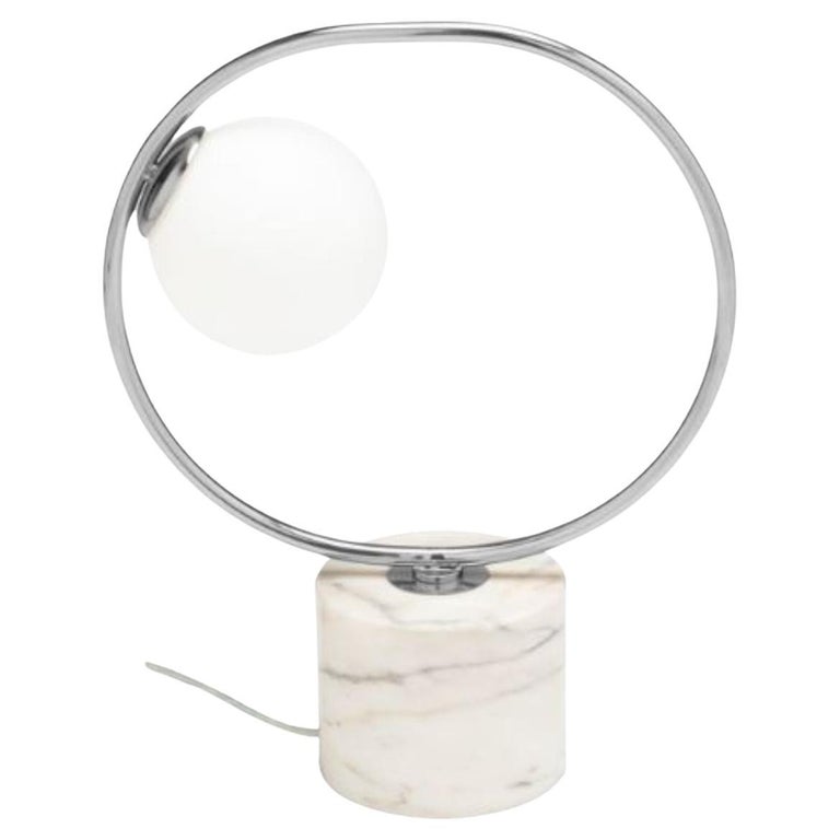 Nickel Loop Table Lamp with Marble Base by Dooq For Sale at 1stDibs