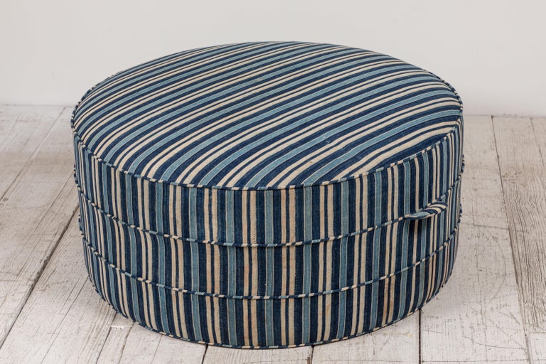 Nickey Kehoe Collection Large Round Hassock at 1stDibs