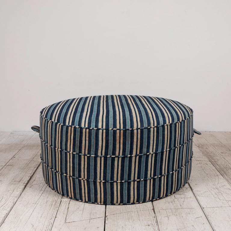 Nickey Kehoe Collection Large Round Hassock at 1stDibs