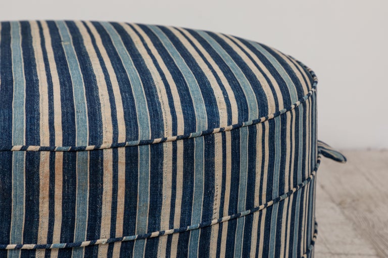 Nickey Kehoe Collection Large Round Hassock at 1stDibs
