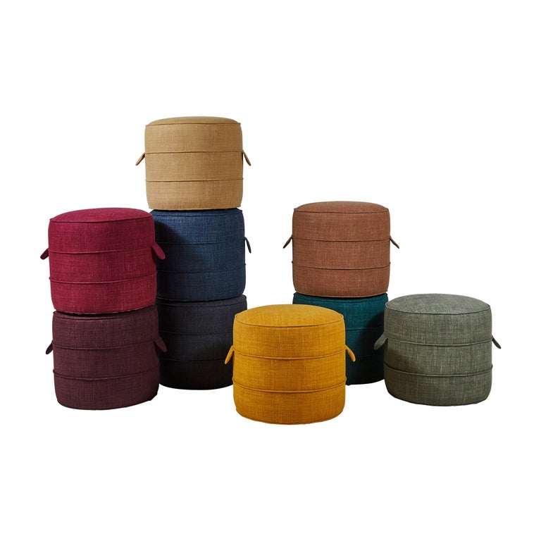 Nickey Kehoe Collection Small Round Hassock For Sale at 1stDibs ...