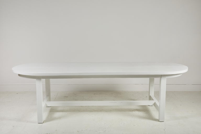 Nickey Kehoe Collection White Painted Oval Harvest Dining Table For ...