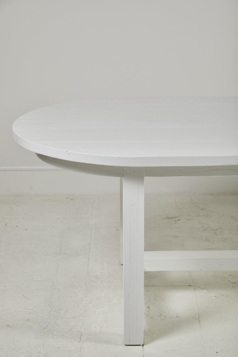 Nickey Kehoe Collection White Painted Oval Harvest Dining Table For ...