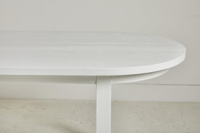 Nickey Kehoe Collection White Painted Oval Harvest Dining Table For ...