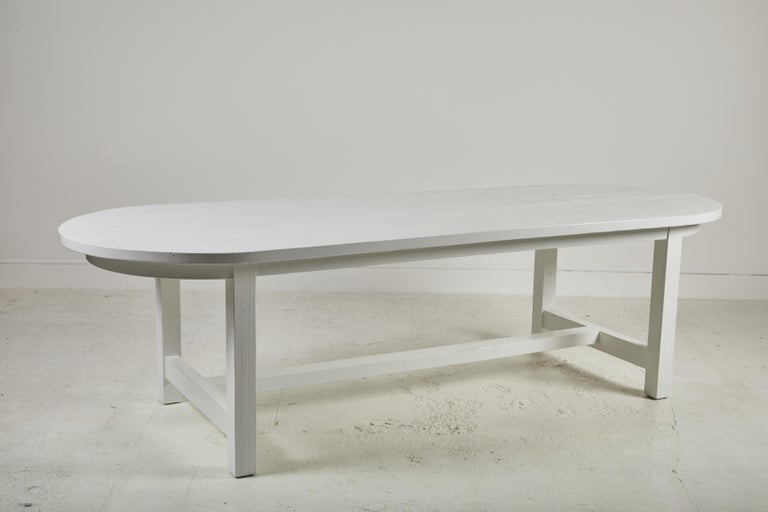 Nickey Kehoe Collection White Painted Oval Harvest Dining Table For ...