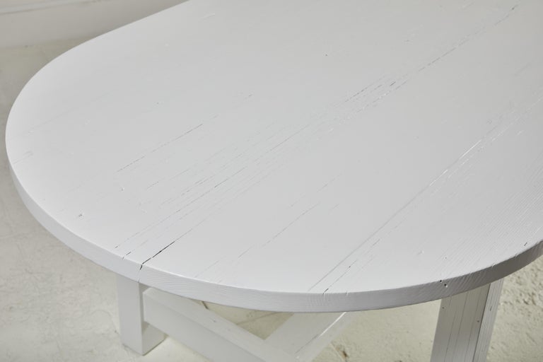 Nickey Kehoe Collection White Painted Oval Harvest Dining Table For ...