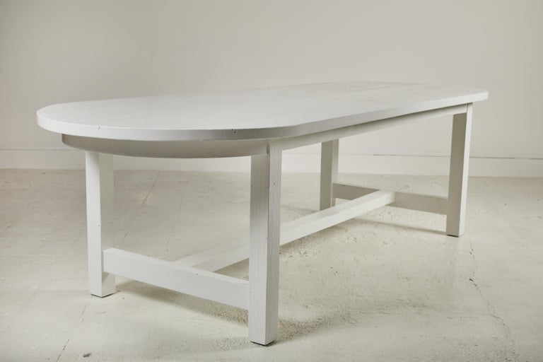 Nickey Kehoe Collection White Painted Oval Harvest Dining Table For ...