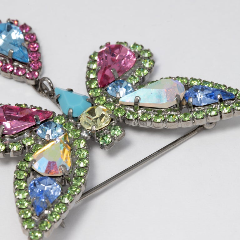 Nicky Butler Embellished Crystal Butterfly Pin Brooch in Silver at ...